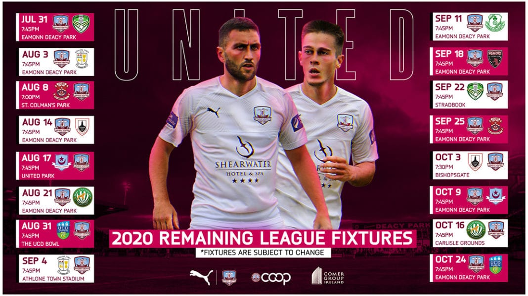 Galway United resuming season with home game this month - Galway Daily