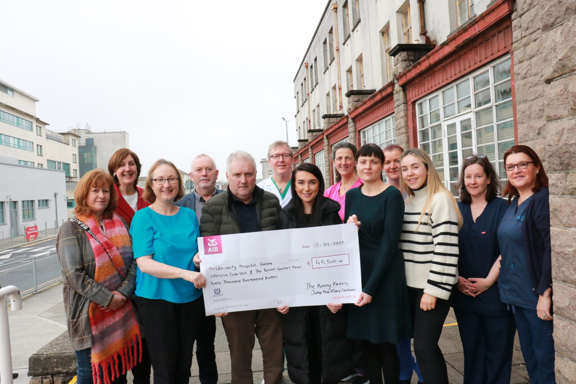 Kenny family presents cheque for €40,500 to UHG - Galway Daily
